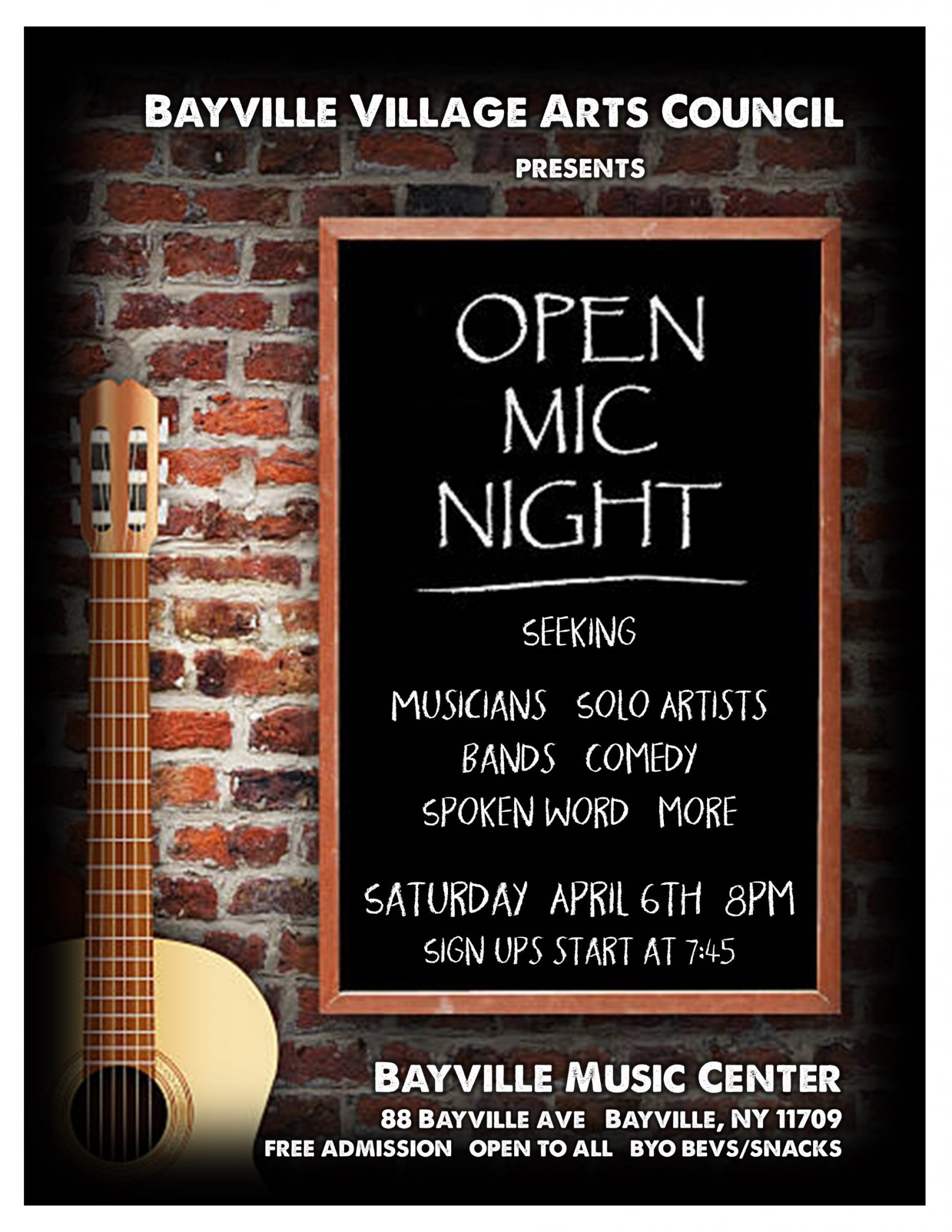 Open Mic Night (Rock & Roll/Variety) at Music Center - Village of ...