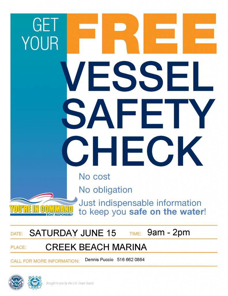 Free Vessel Safety Check for Boaters at Creek Beach Marina - Village of ...